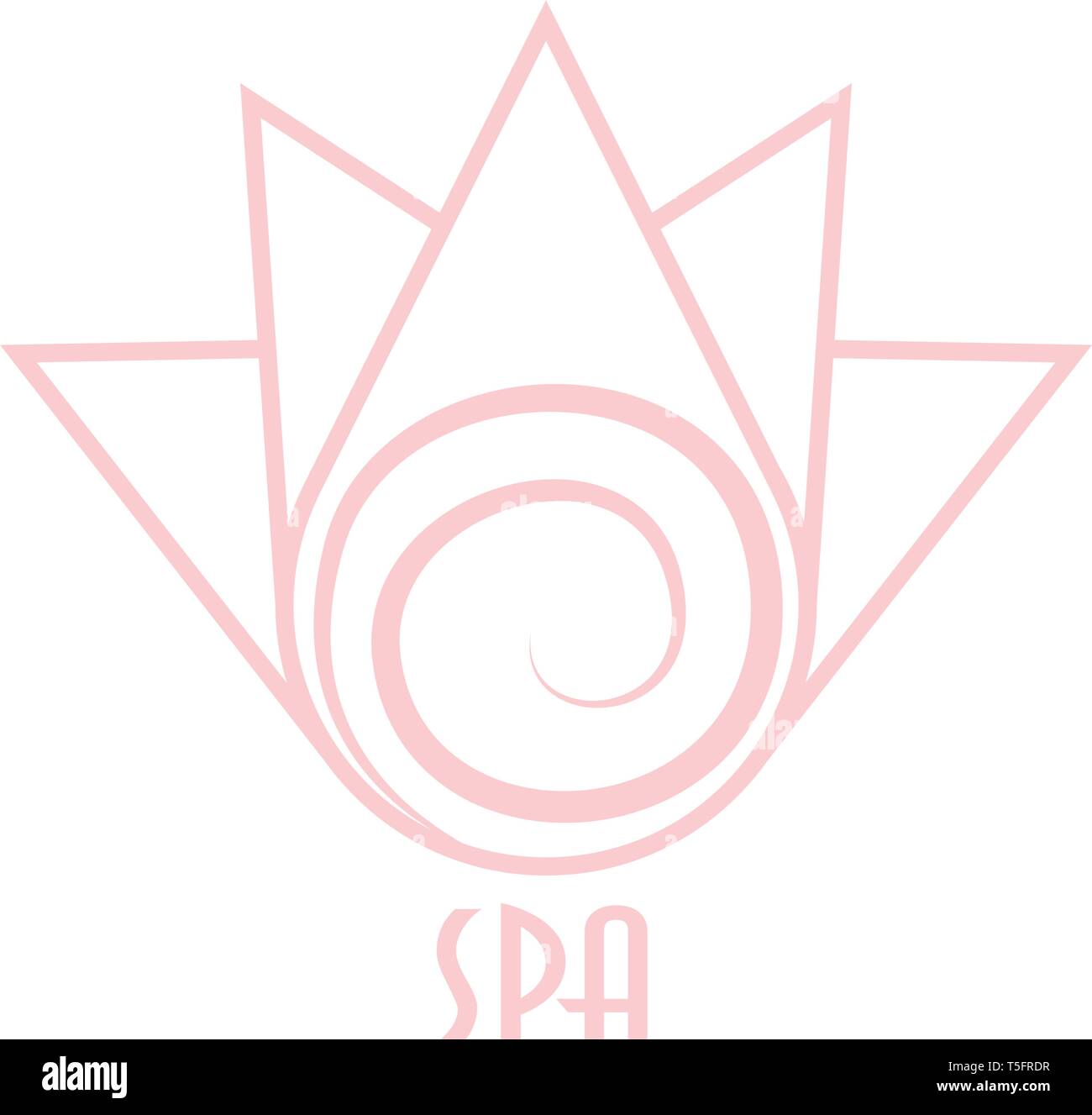 abstract spa label on a white background, vector illustration design ...