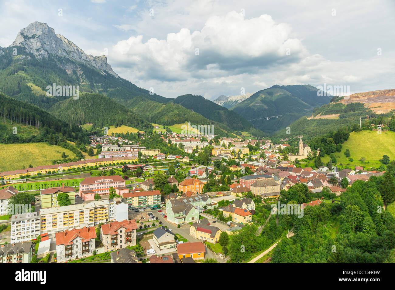 Austria, Styria, Eisenerz town Stock Photo - Alamy