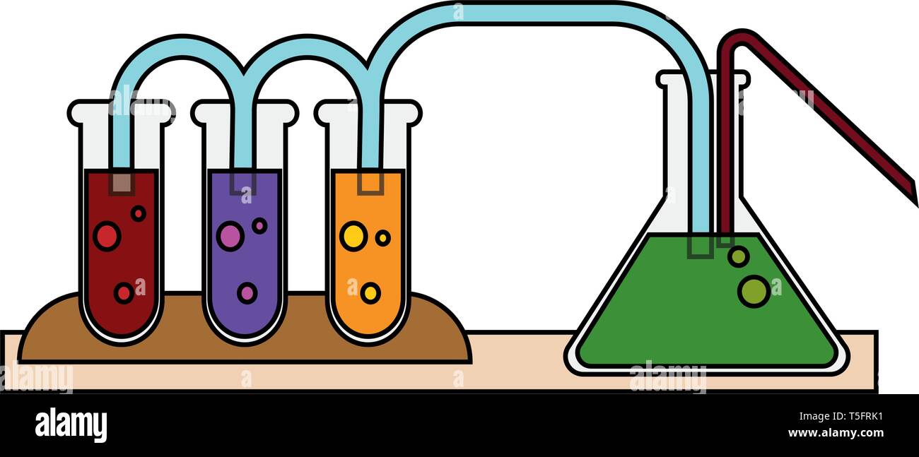 abstract chemical object on a white background, vector illustration ...