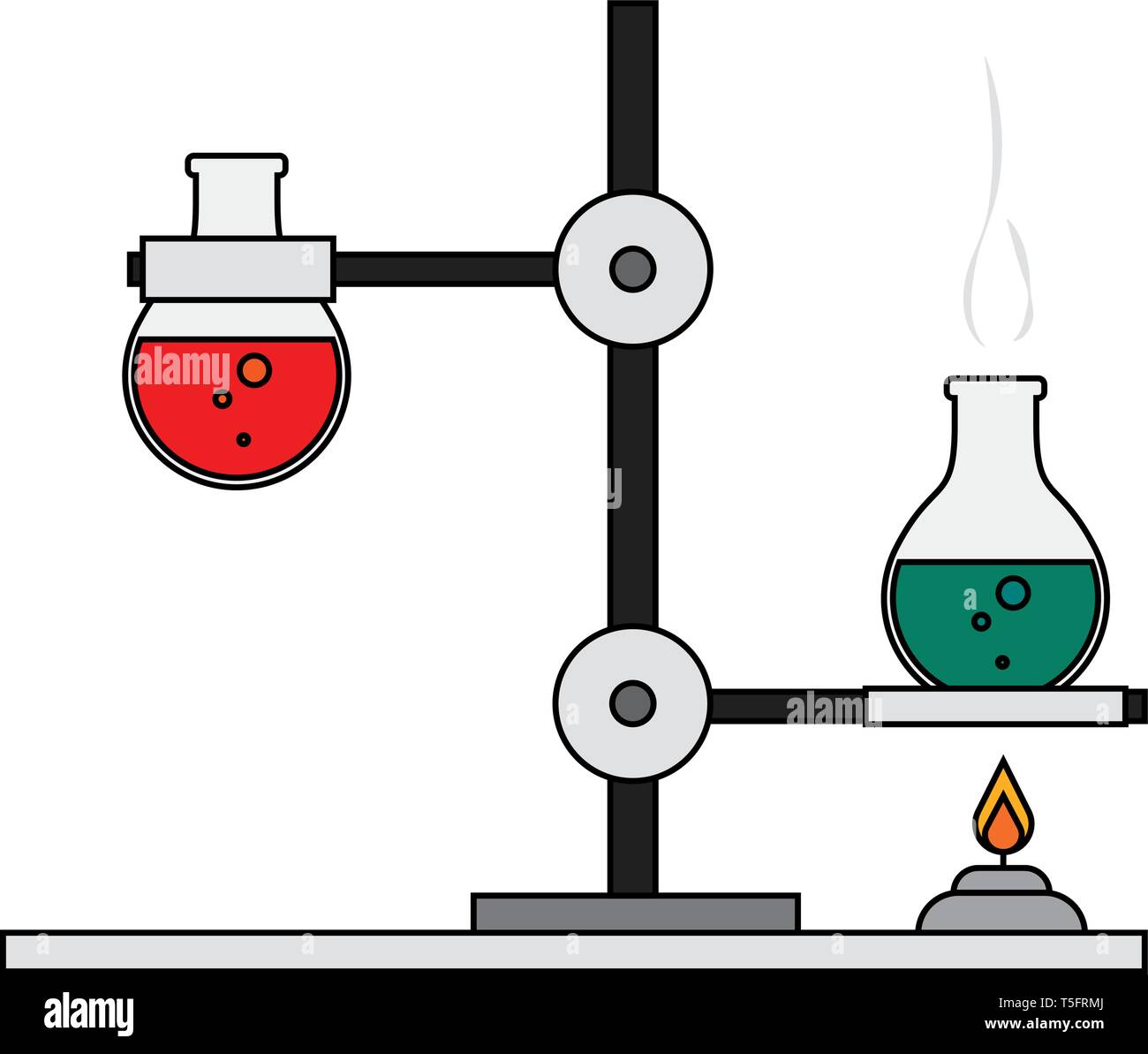 abstract chemical object on a white background, vector illustration ...