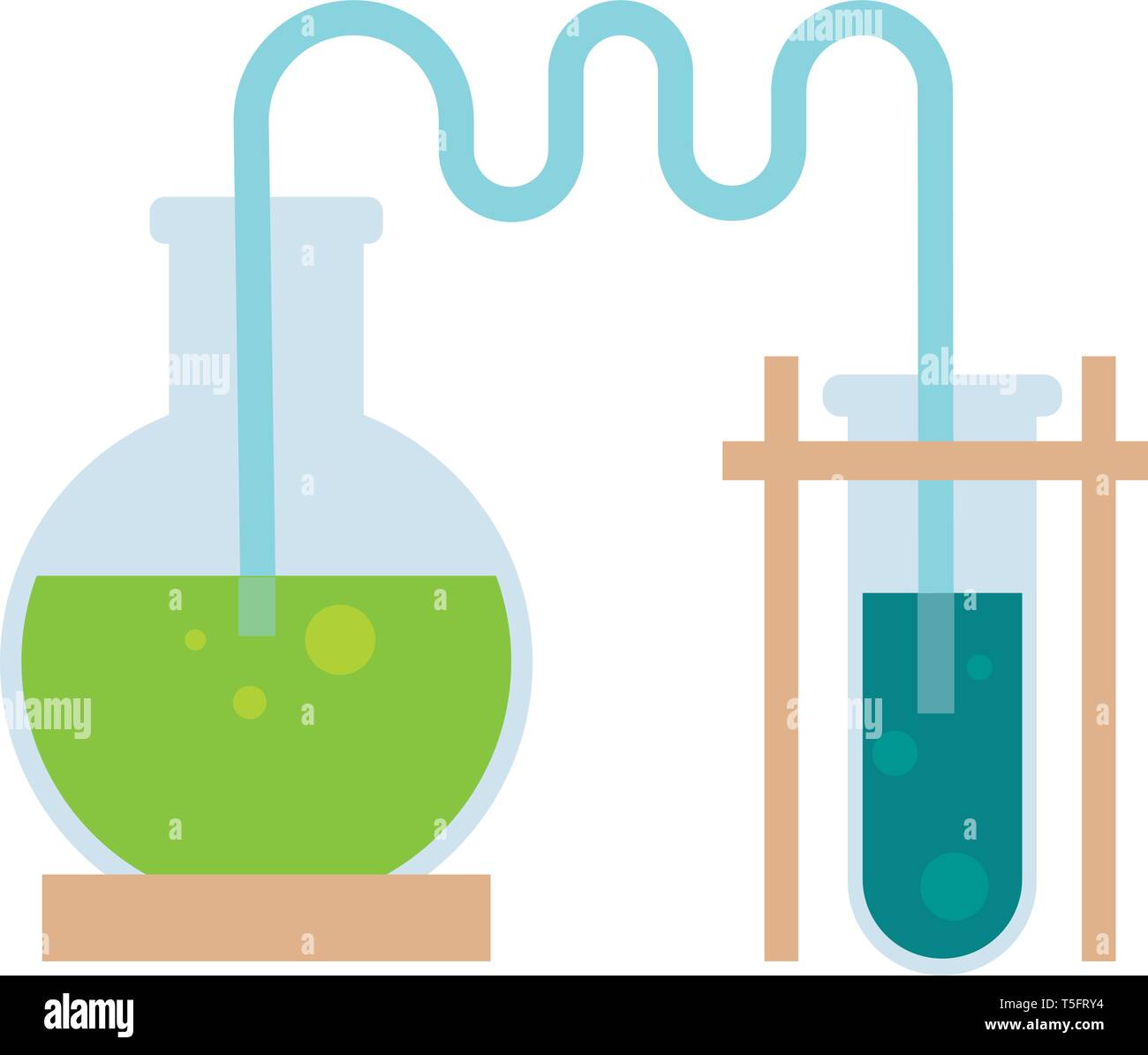 abstract chemistry object on a white background, vector illustration ...