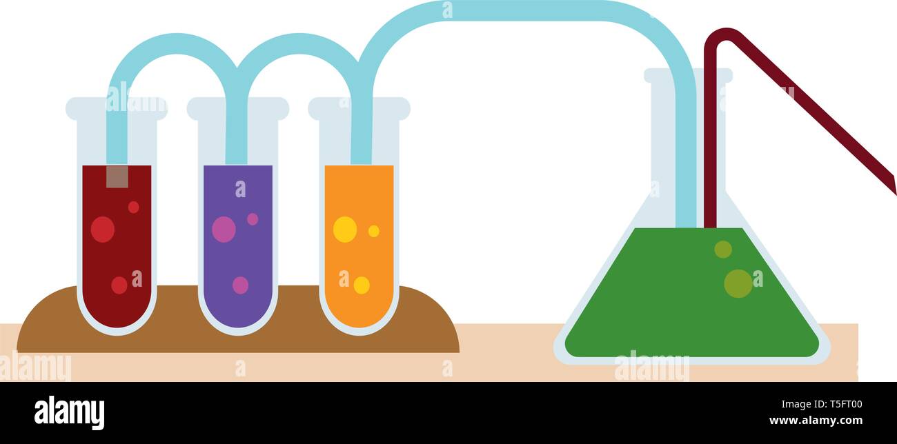 abstract chemistry object on a white background, vector illustration ...