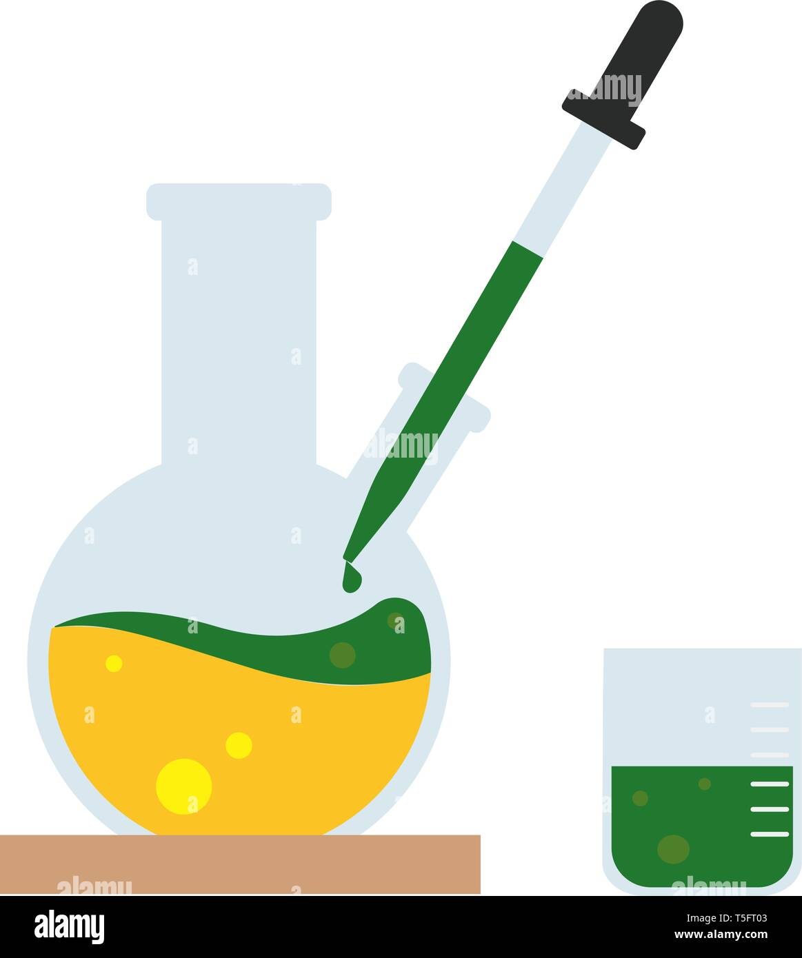 abstract chemistry object on a white background, vector illustration ...