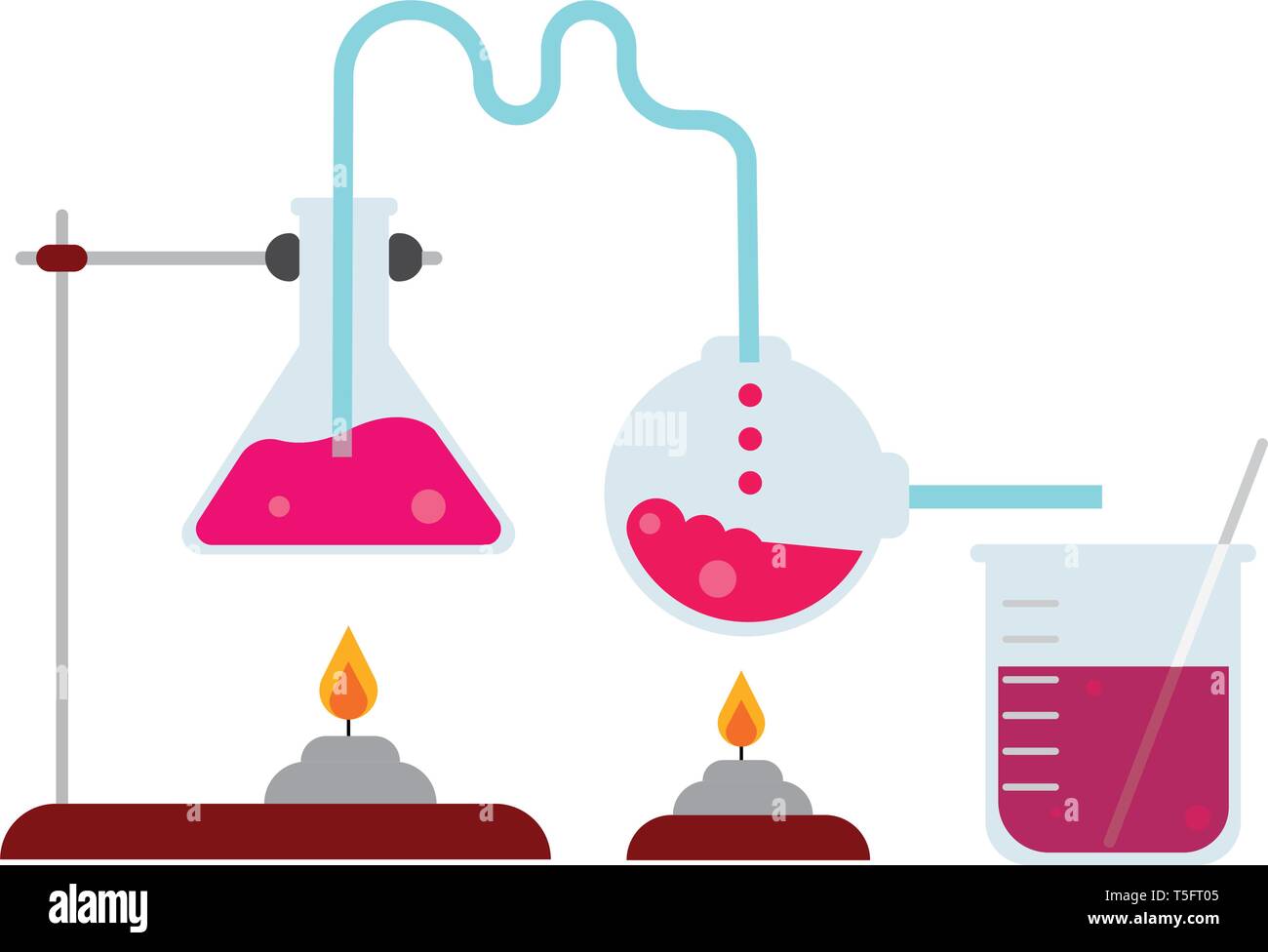 abstract chemistry object on a white background, vector illustration ...