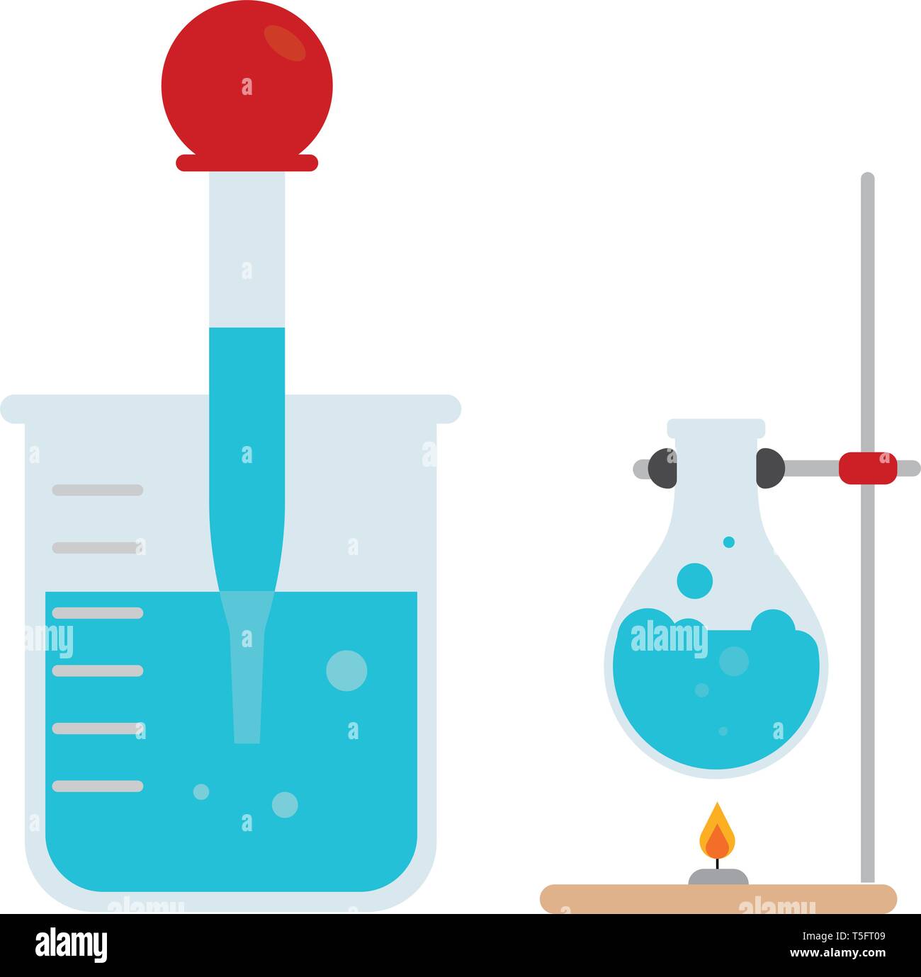 abstract chemistry object on a white background, vector illustration ...