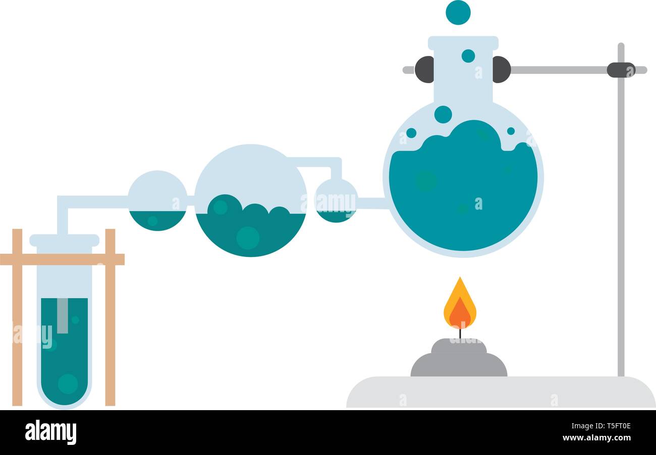abstract chemistry object on a white background, vector illustration ...