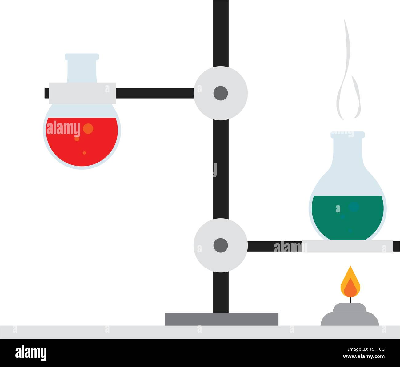 abstract chemistry object on a white background, vector illustration ...