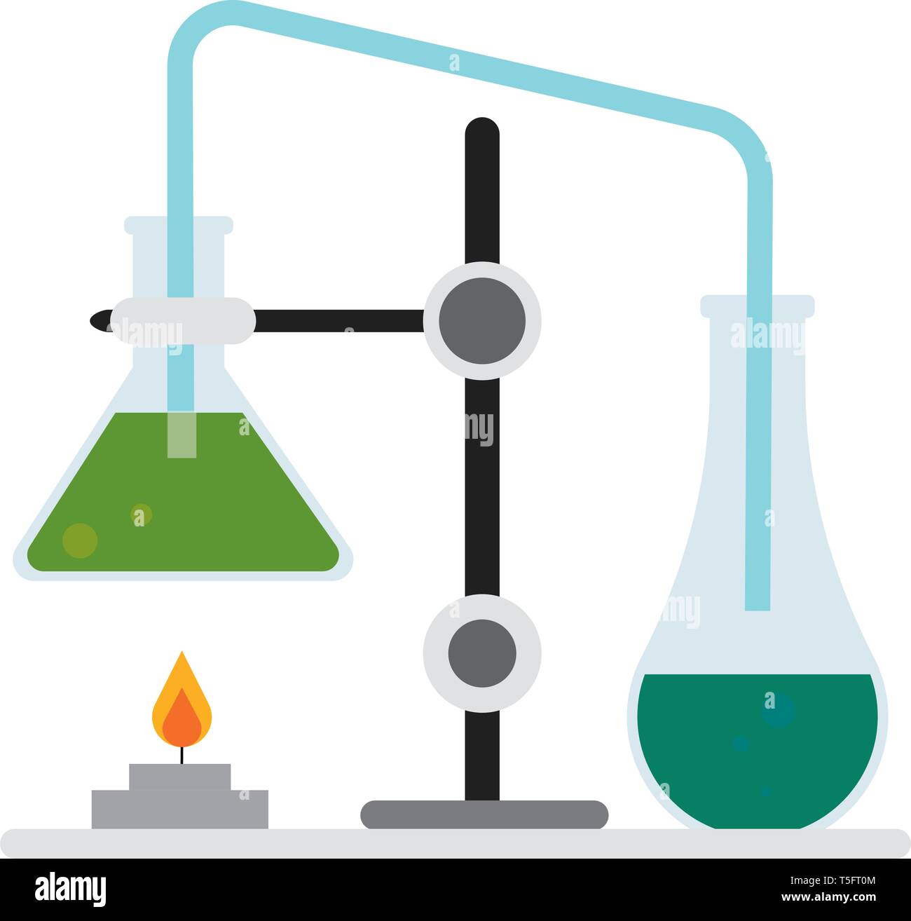 abstract chemistry object on a white background, vector illustration ...