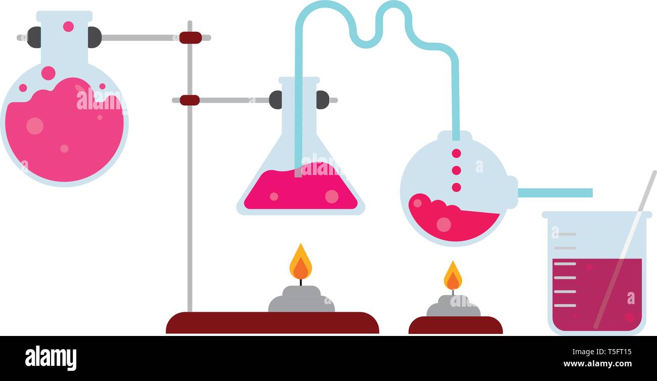 abstract chemistry object on a white background, vector illustration ...