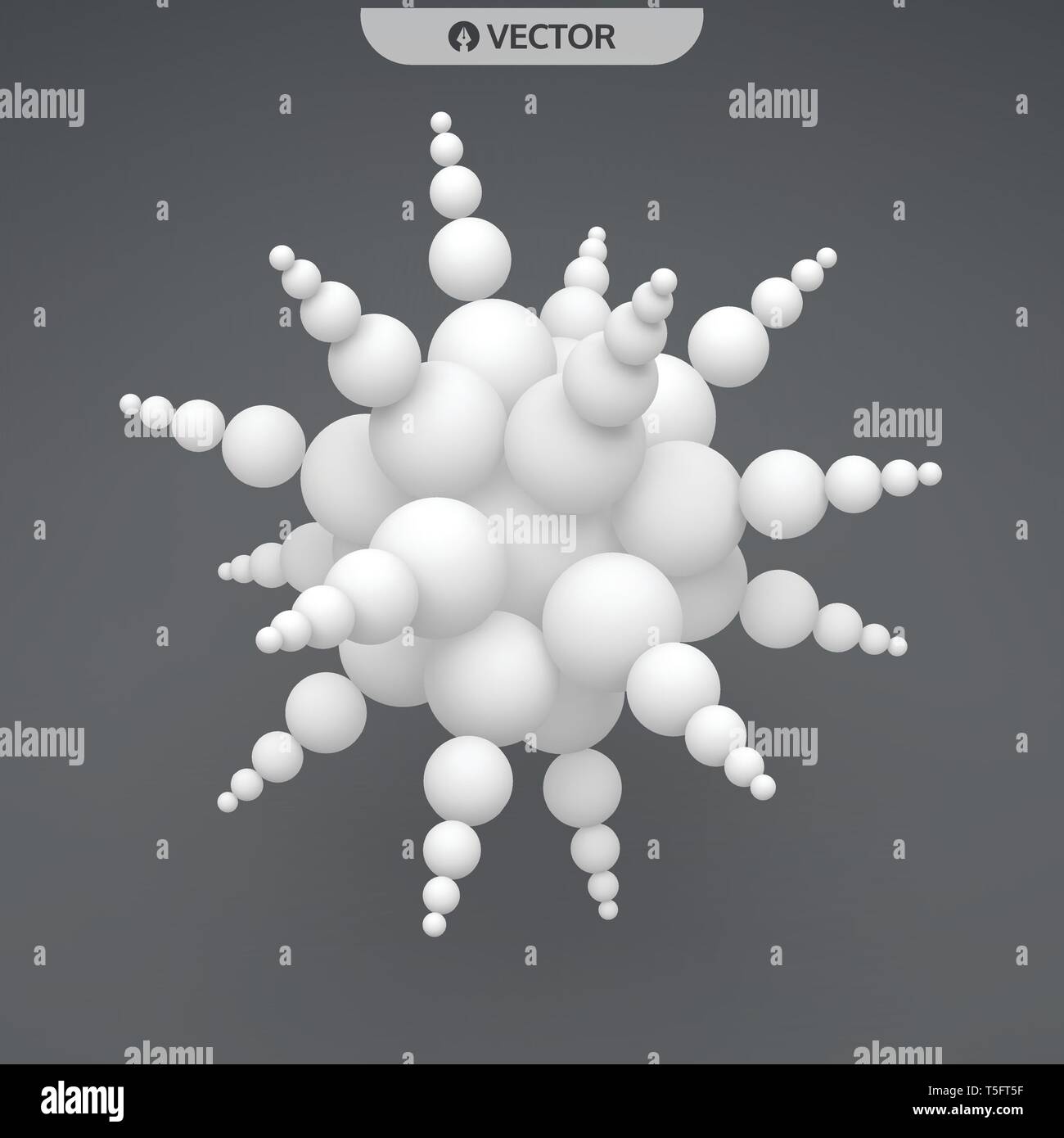 3d abstract spheres composition. Vector illustration Stock Vector Image ...