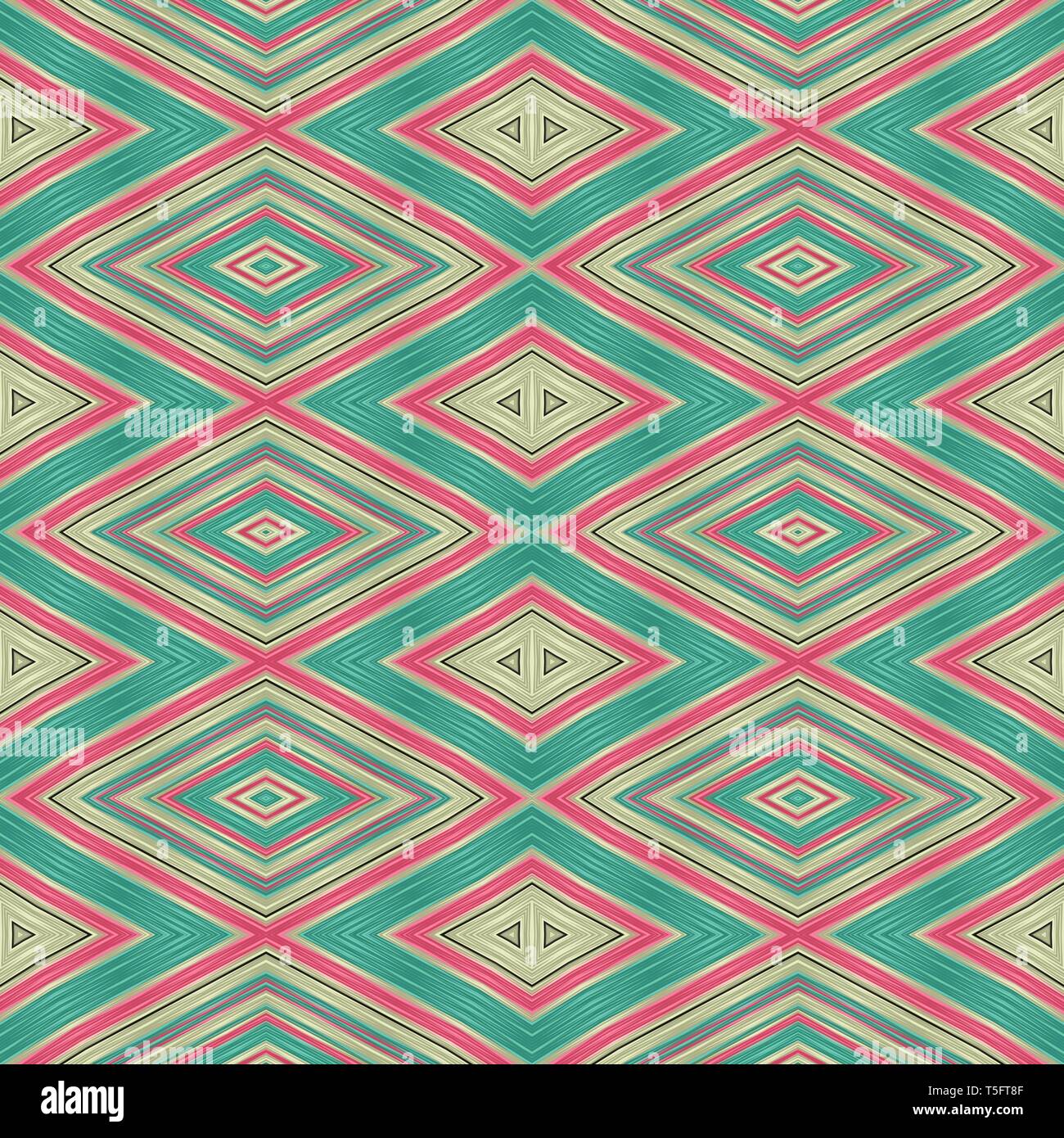 seamless diamond pattern with turquoise, greige, grey, pink, beige ...
