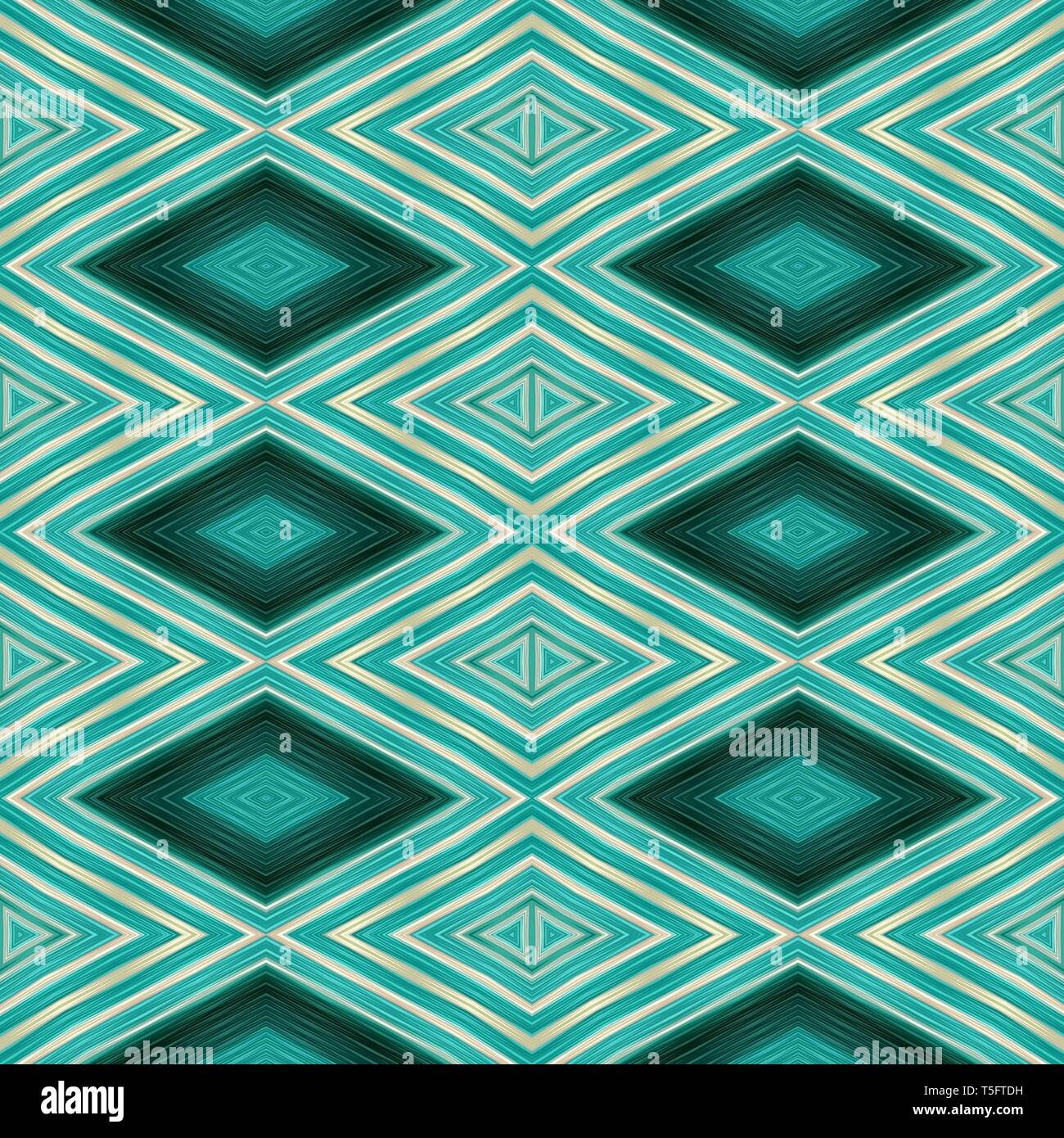 seamless diamond pattern with turquoise, dark green colors. repeating ...