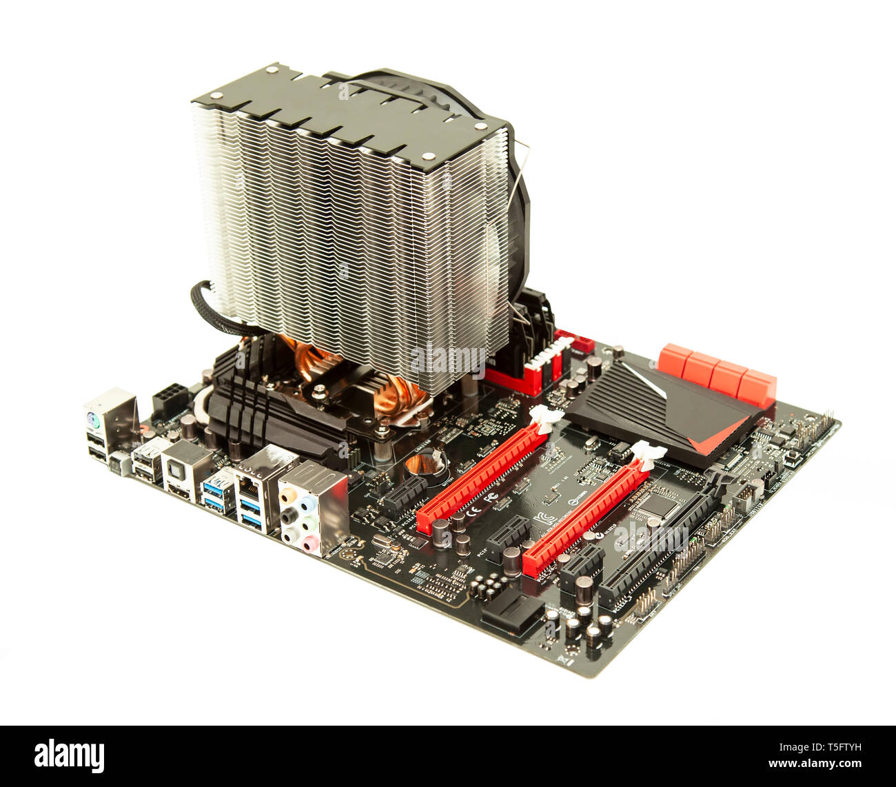 Computer motherboard isolated on white background Stock Photo - Alamy