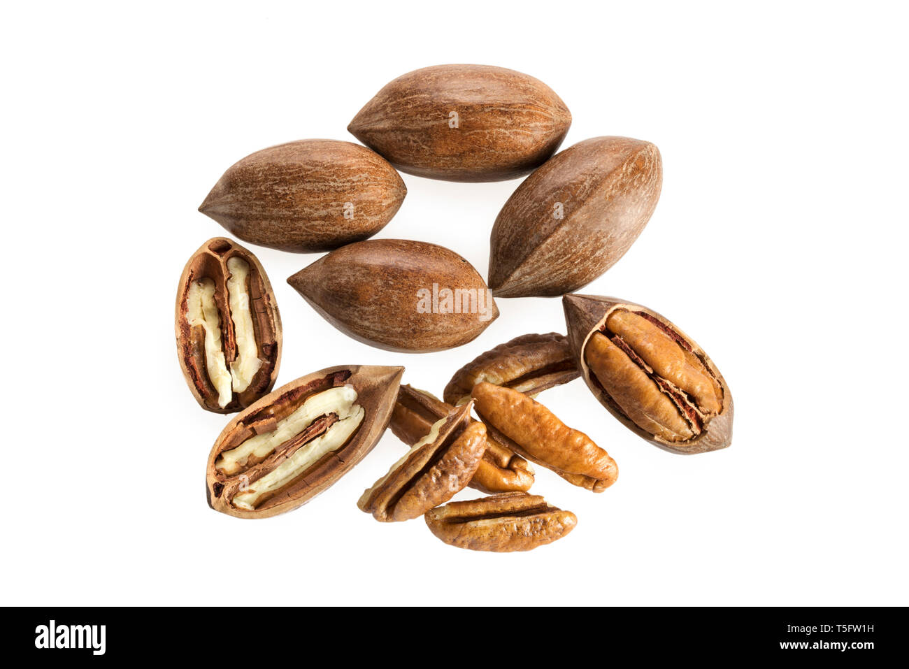 Pecan nuts isolated on white background Stock Photo - Alamy