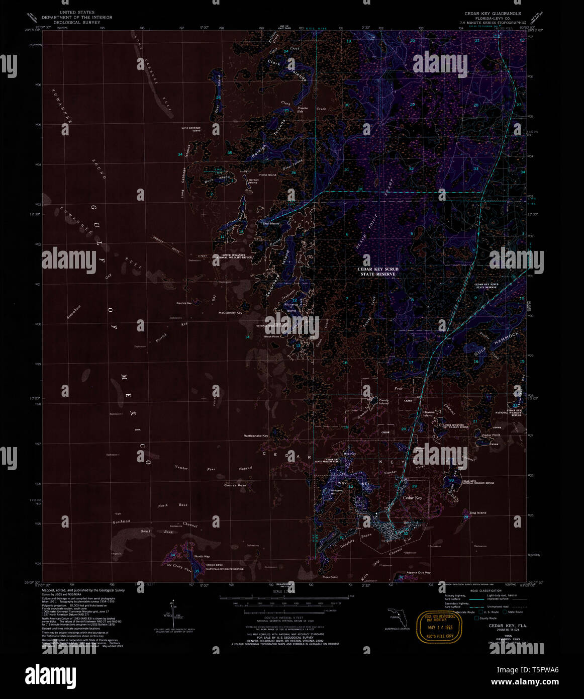 Cedar key florida map hi-res stock photography and images - Alamy
