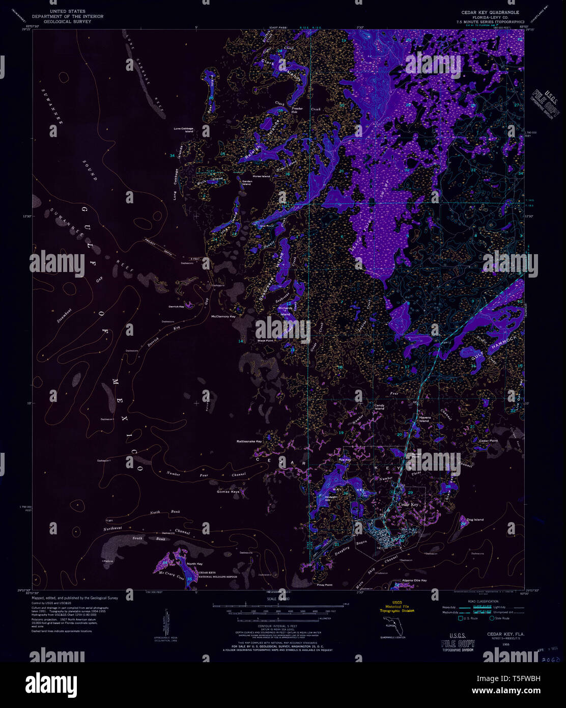 Cedar key florida map hi-res stock photography and images - Alamy