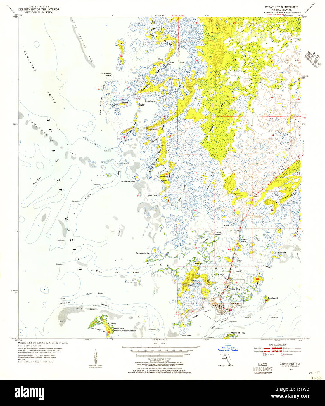 Cedar key florida map hi-res stock photography and images - Alamy