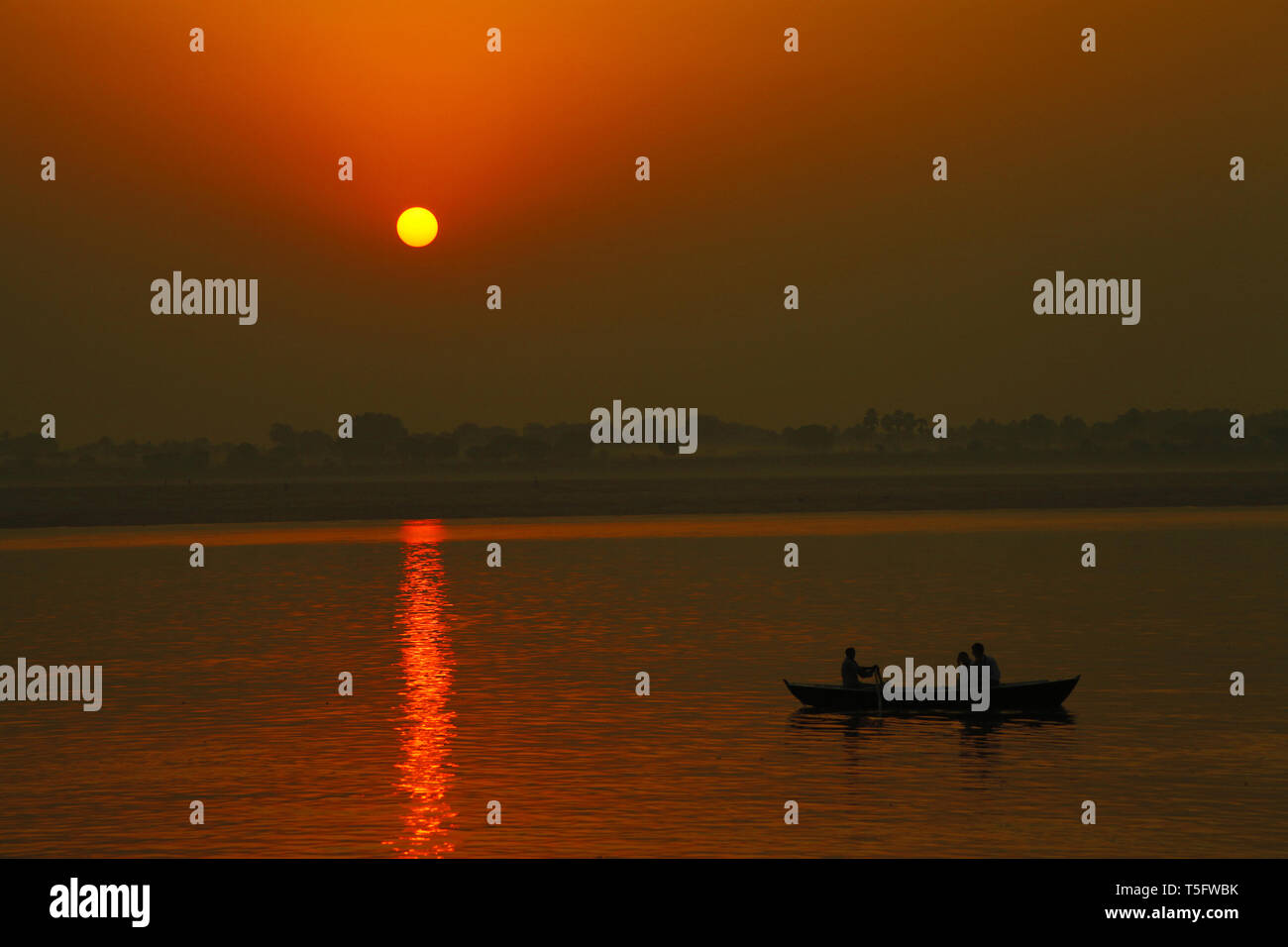 Sunset, banaras, uttar pradesh, India, Asia Stock Photo - Alamy