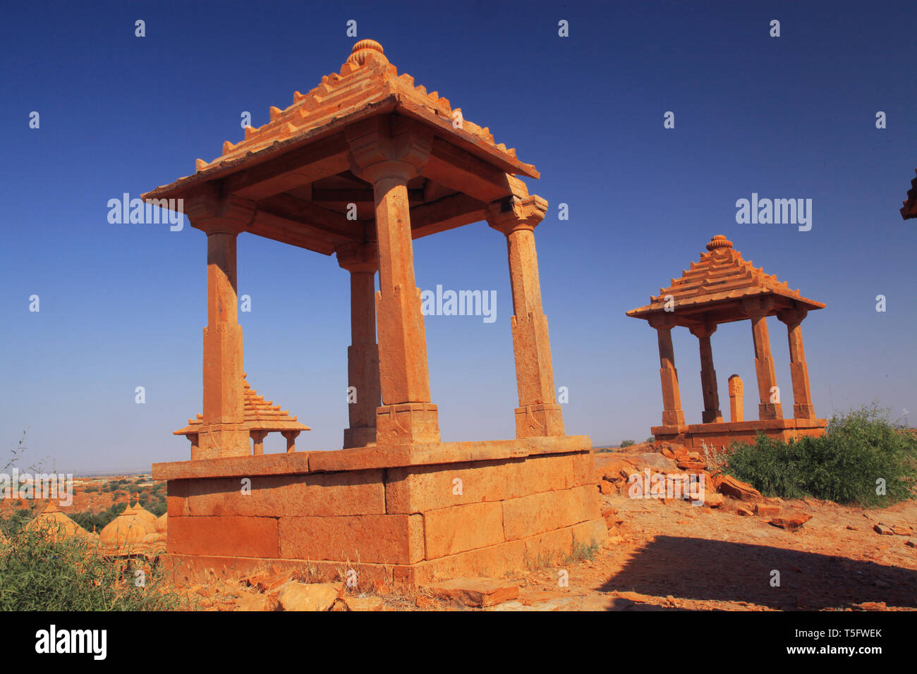 Bada bagh cenotaphs jaisalmer rajasthan, India, Asia Stock Photo - Alamy