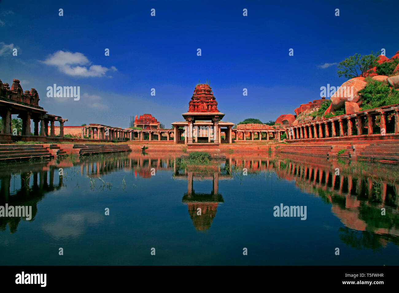Sri Krishna temple, pushkarani, hampi, karnataka, India, Asia Stock ...