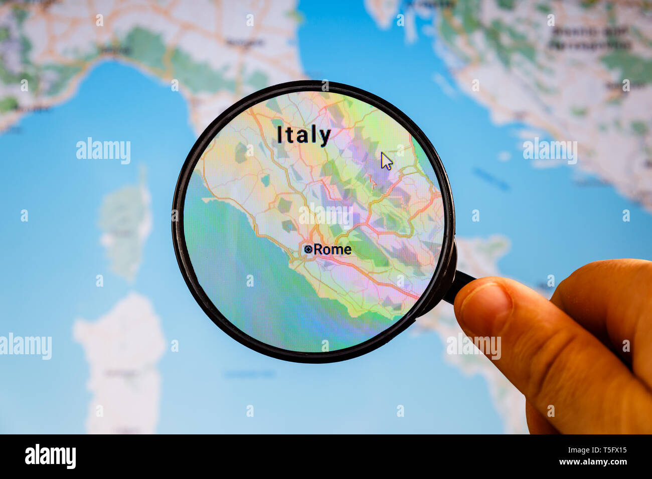 Rome, Italy. Political map. City visualization illustrative concept on ...