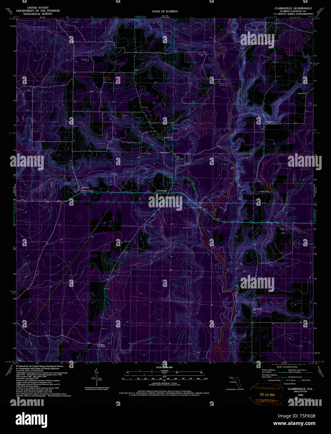 Clarksville florida map hi-res stock photography and images - Alamy