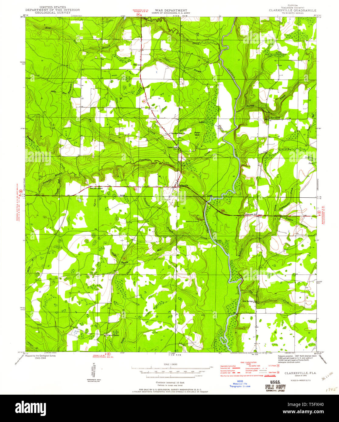 Clarksville florida map hi-res stock photography and images - Alamy