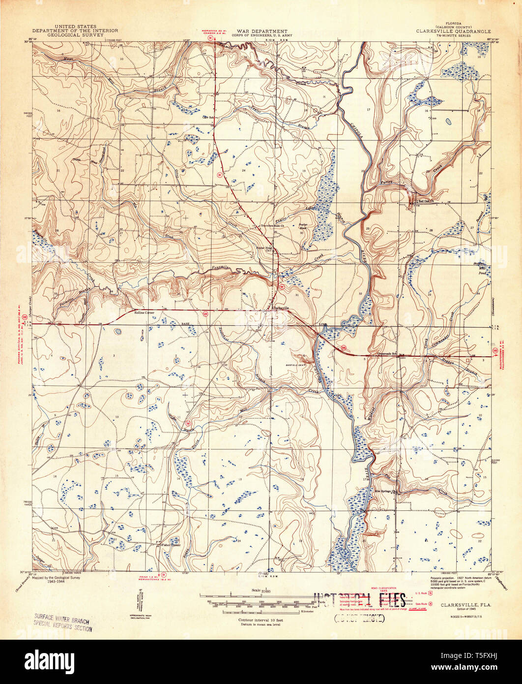 Clarksville florida map hi-res stock photography and images - Alamy