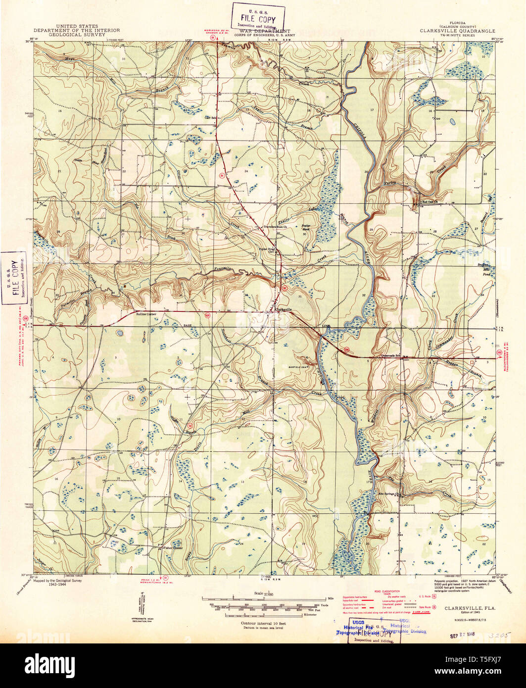 Clarksville florida map hi-res stock photography and images - Alamy