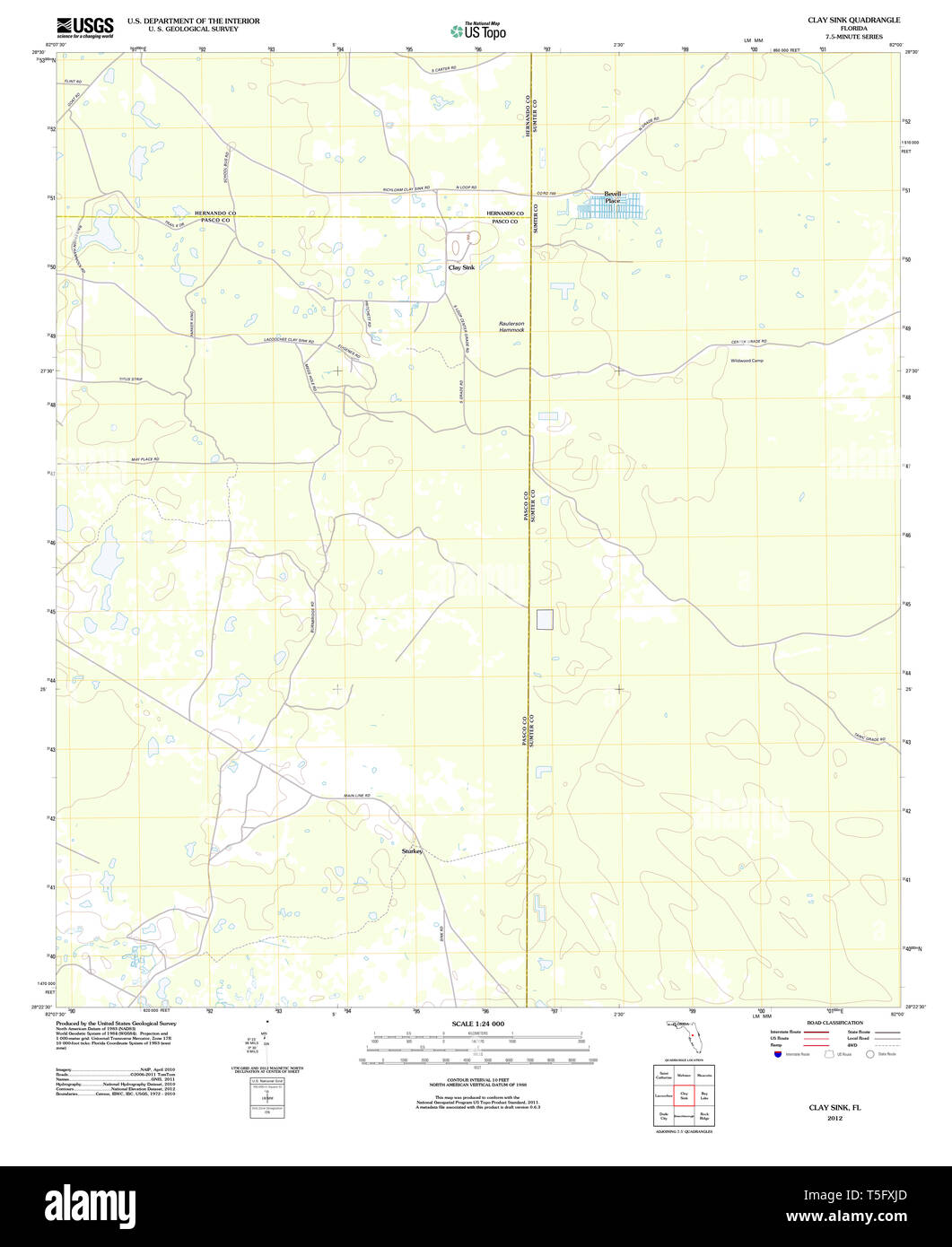 Clay florida map hi-res stock photography and images - Alamy
