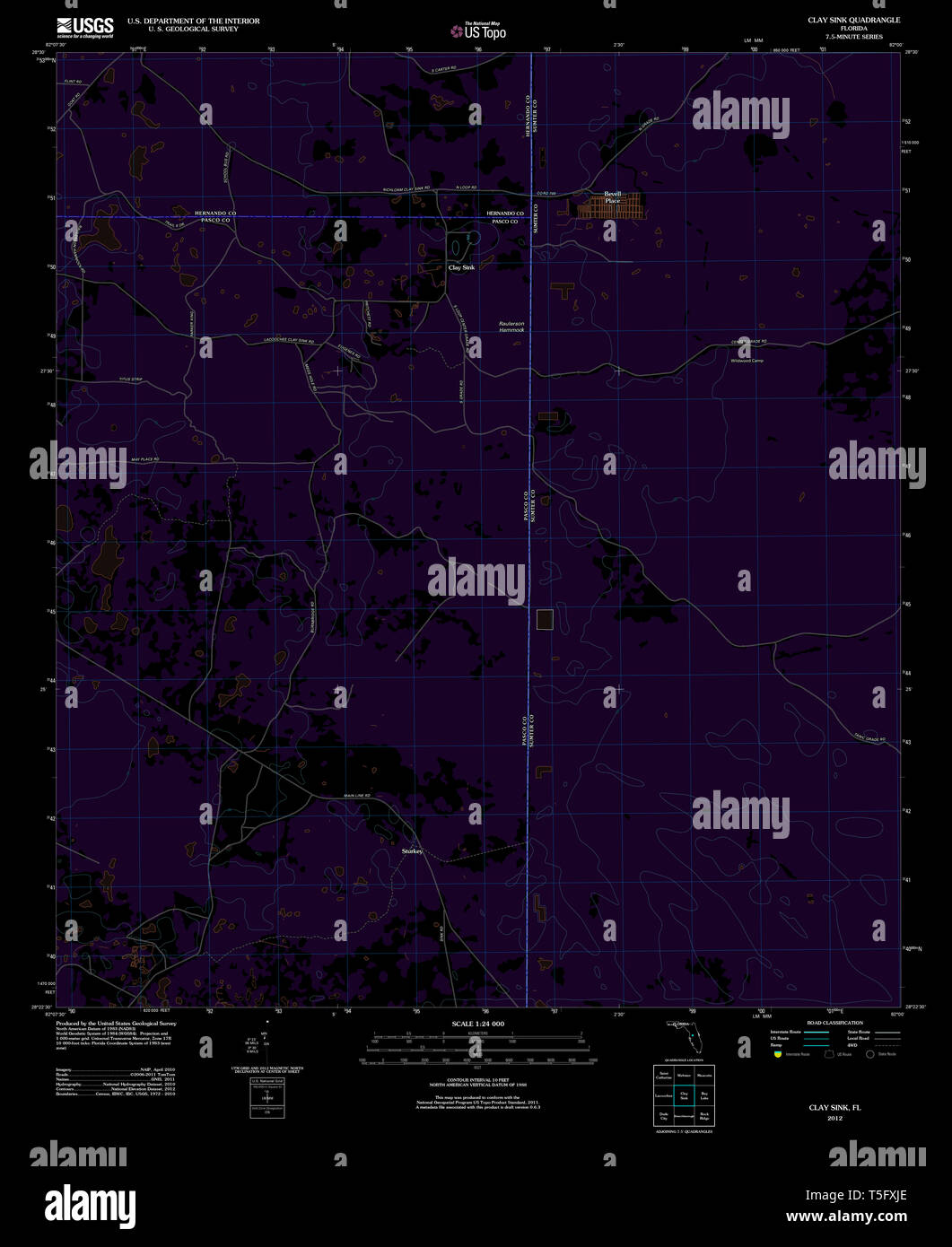 Clay florida map hi-res stock photography and images - Alamy