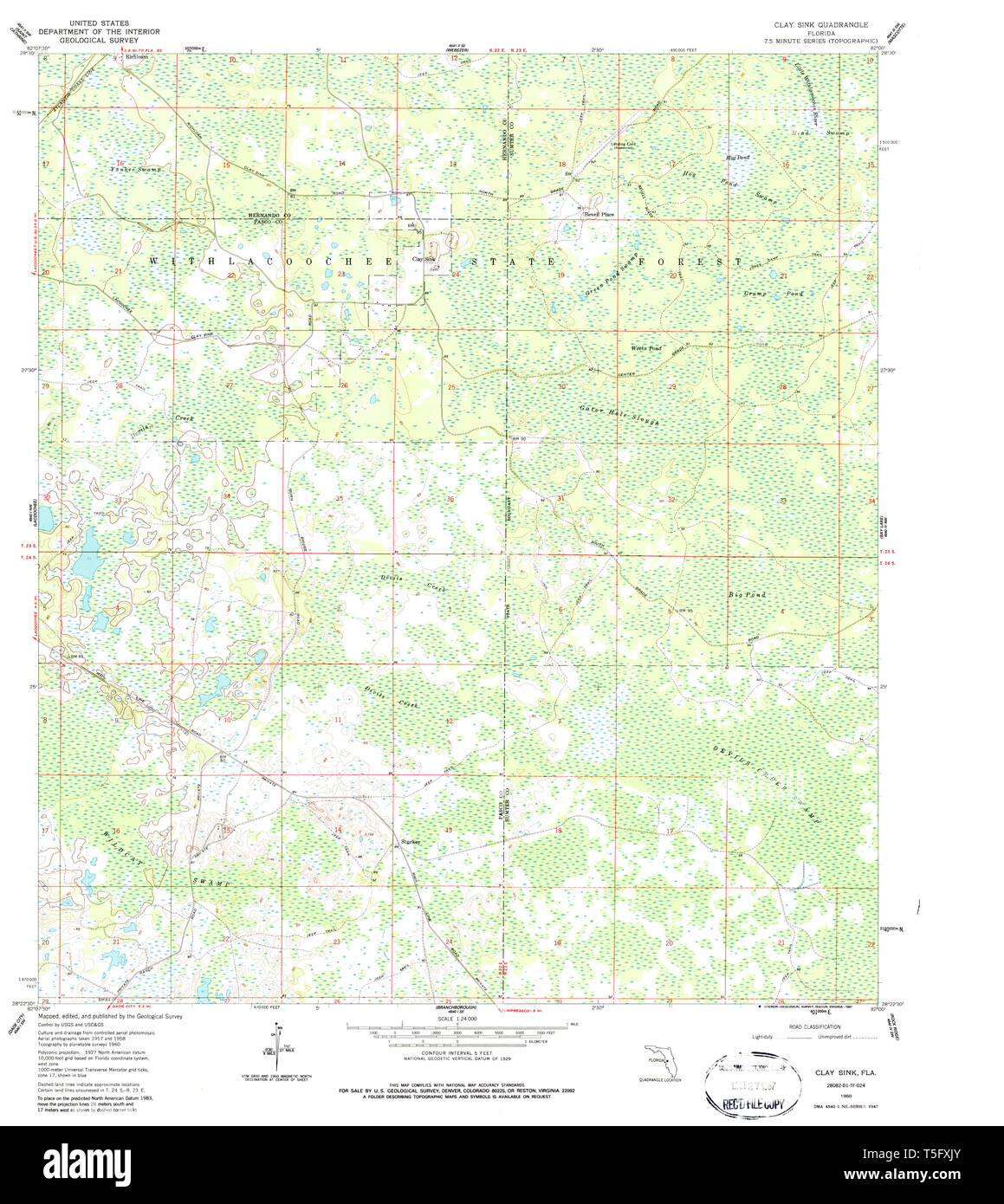 Clay florida map hi-res stock photography and images - Alamy