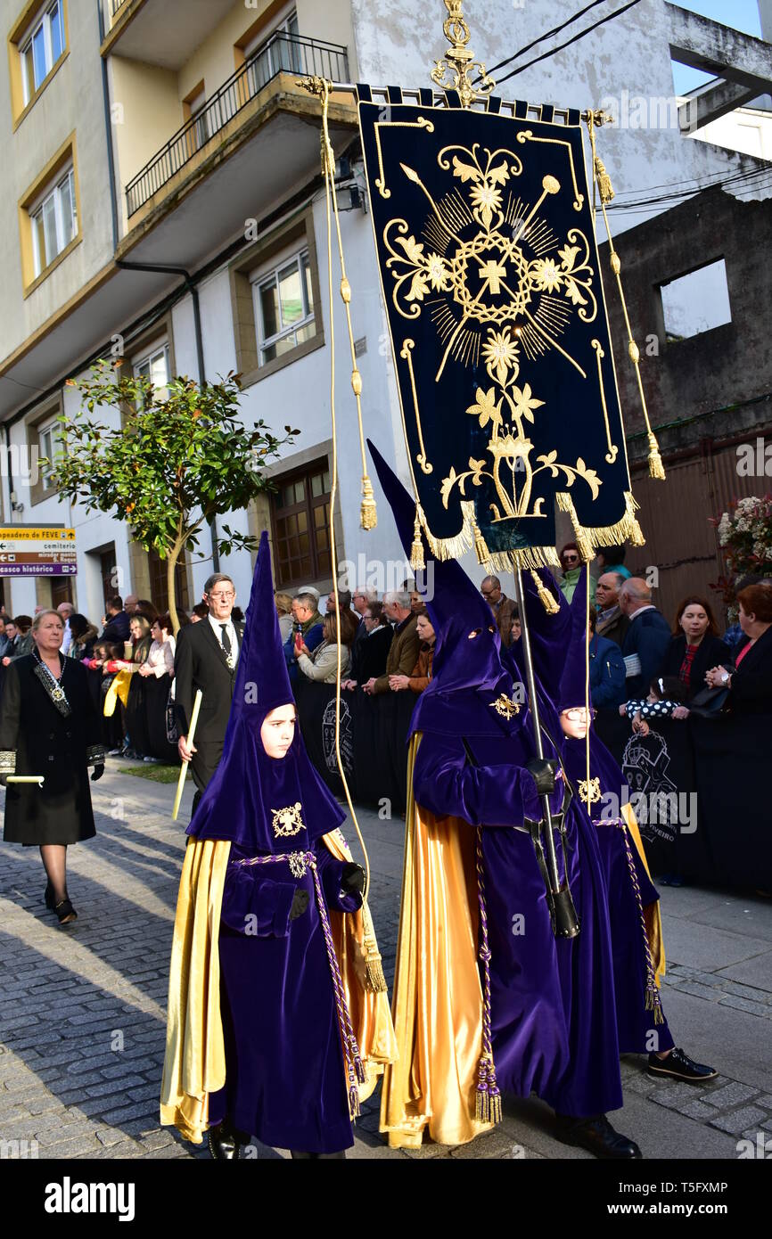 Spanish traditional Holy Week with religious fraternity processions ...