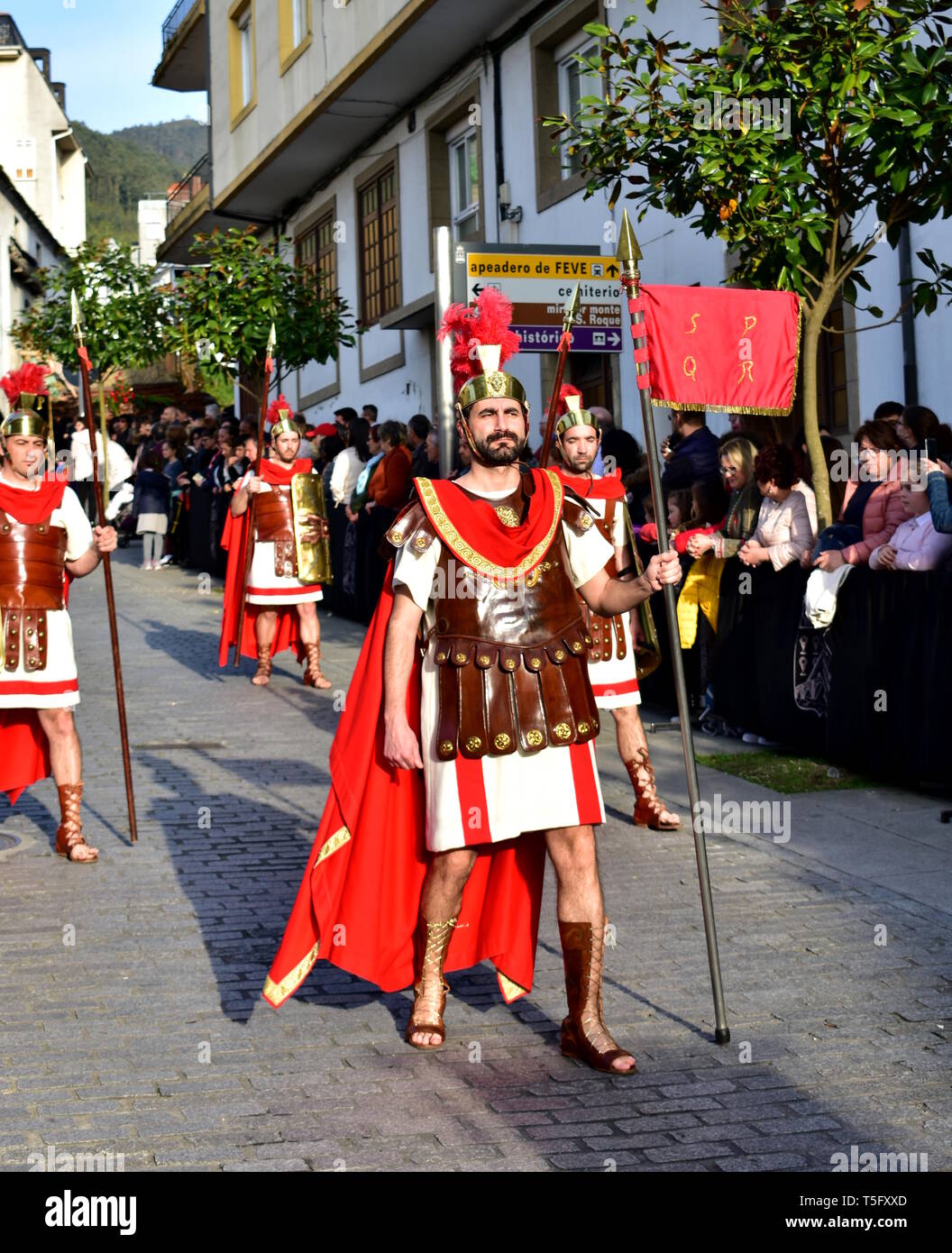 Spanish traditional Holy Week with religious fraternity processions ...