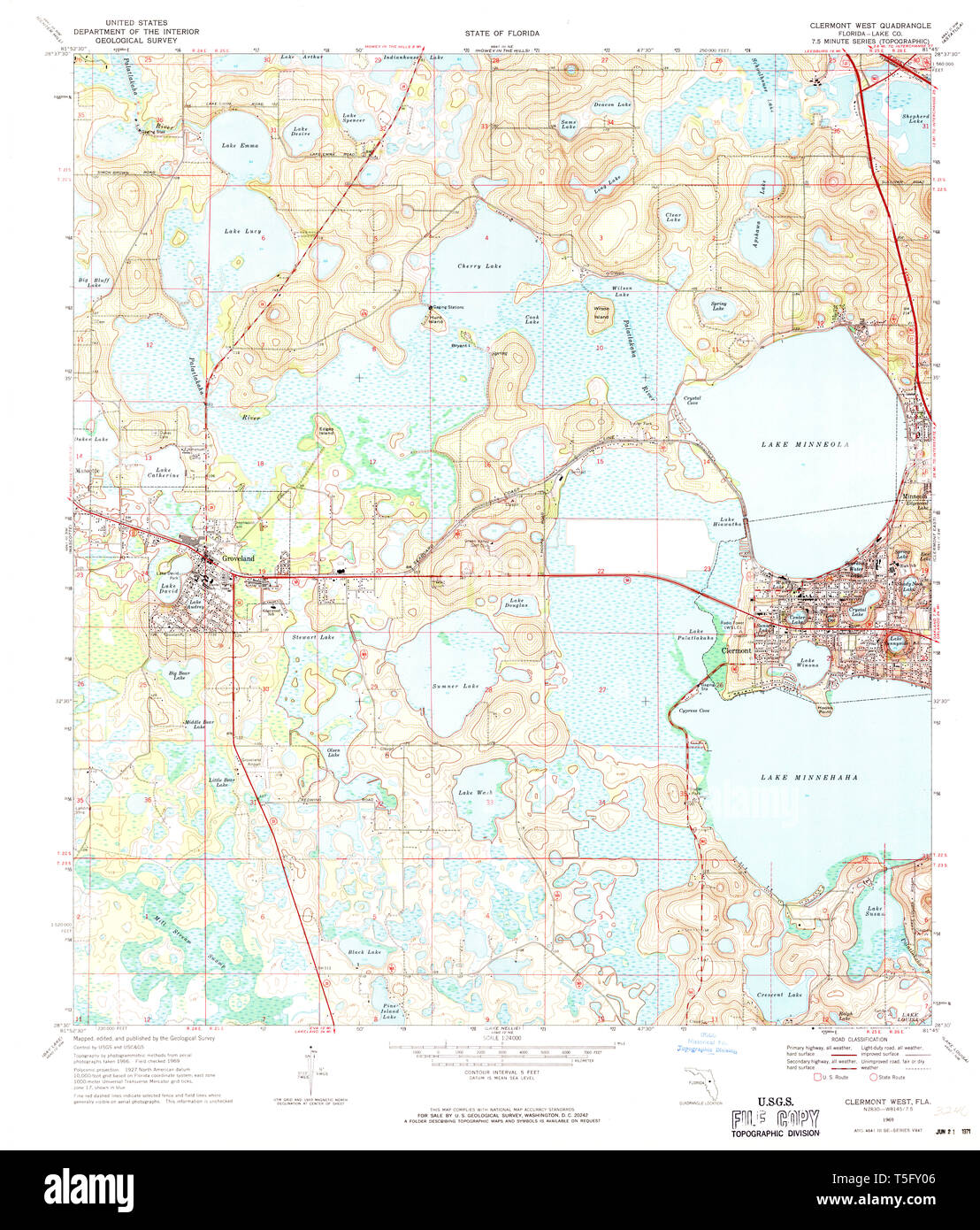 Clermont florida map hi-res stock photography and images - Alamy