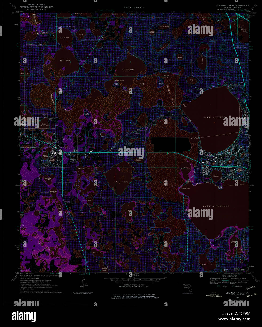 Clermont florida map hi-res stock photography and images - Alamy