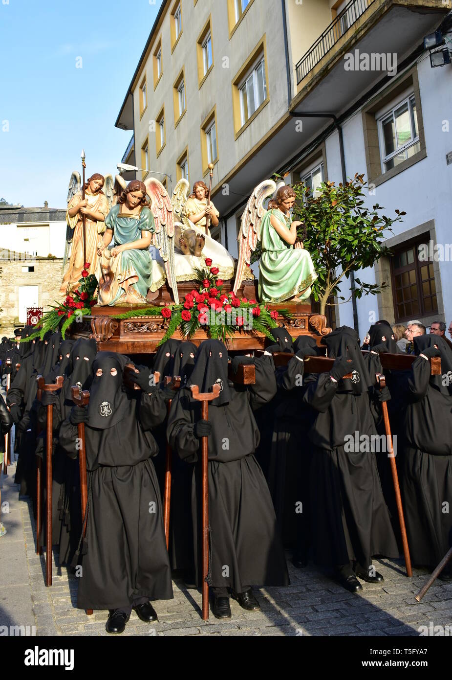 Spanish traditional Holy Week with religious fraternity processions ...