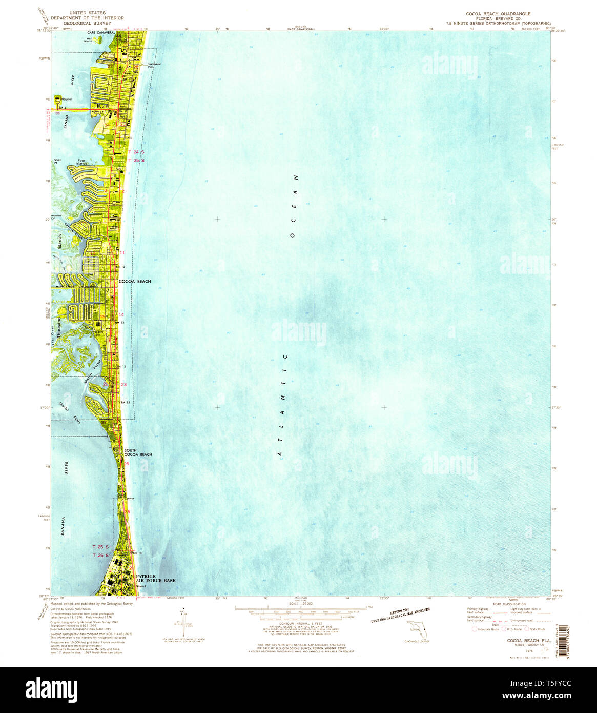 Cocoa beach map hi-res stock photography and images - Alamy