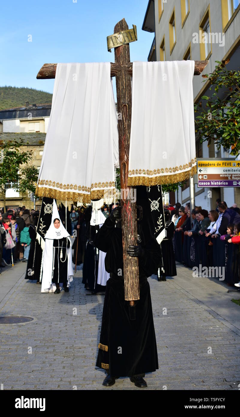 Spanish traditional Holy Week with religious fraternity processions ...