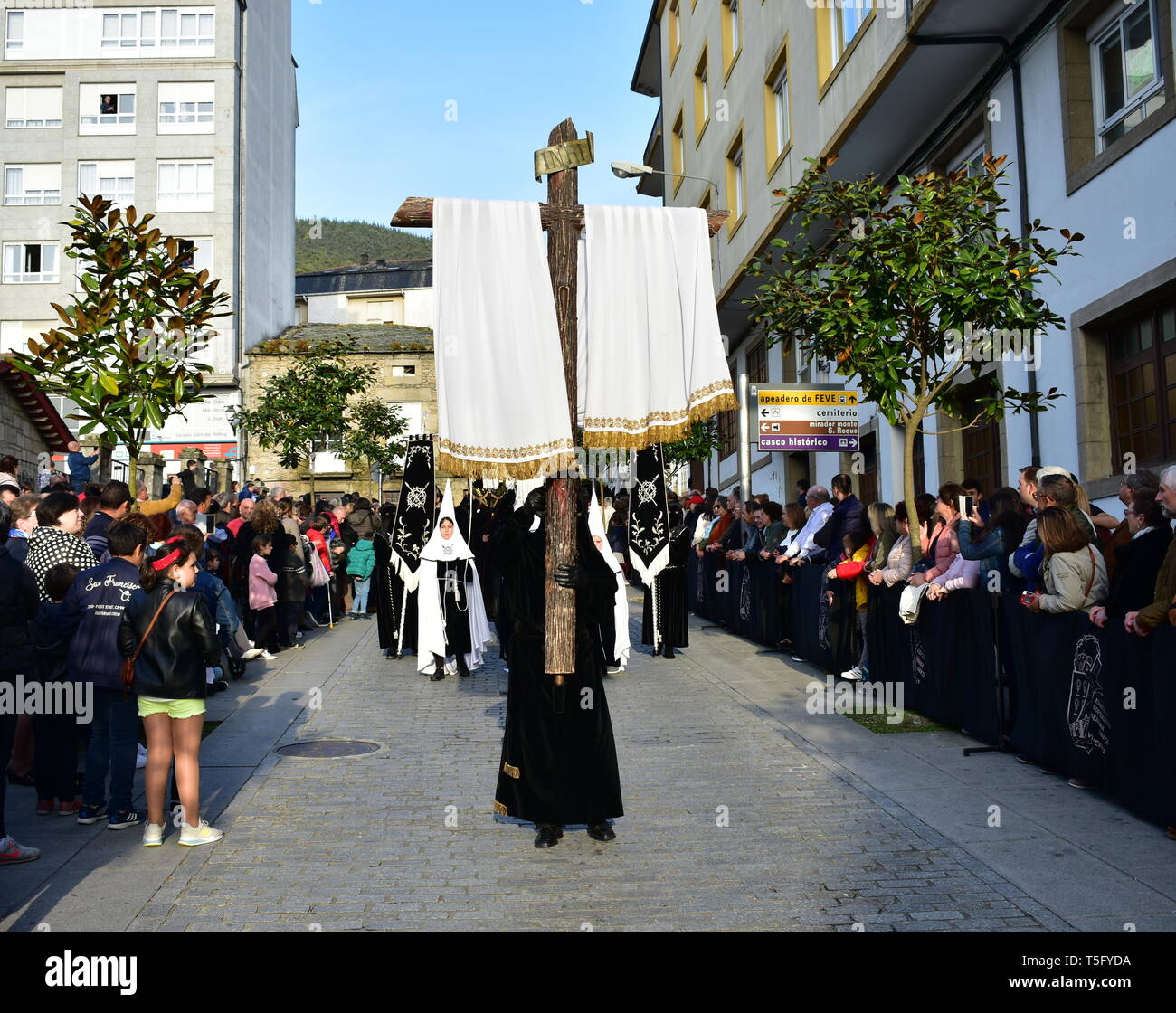 Spanish traditional Holy Week with religious fraternity processions ...