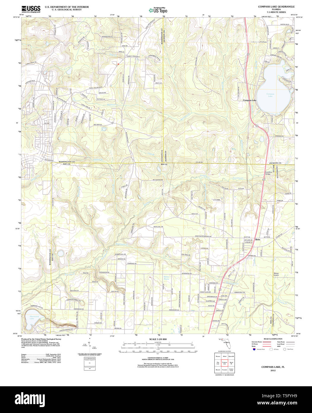 Topographical map with compass hi-res stock photography and images - Alamy