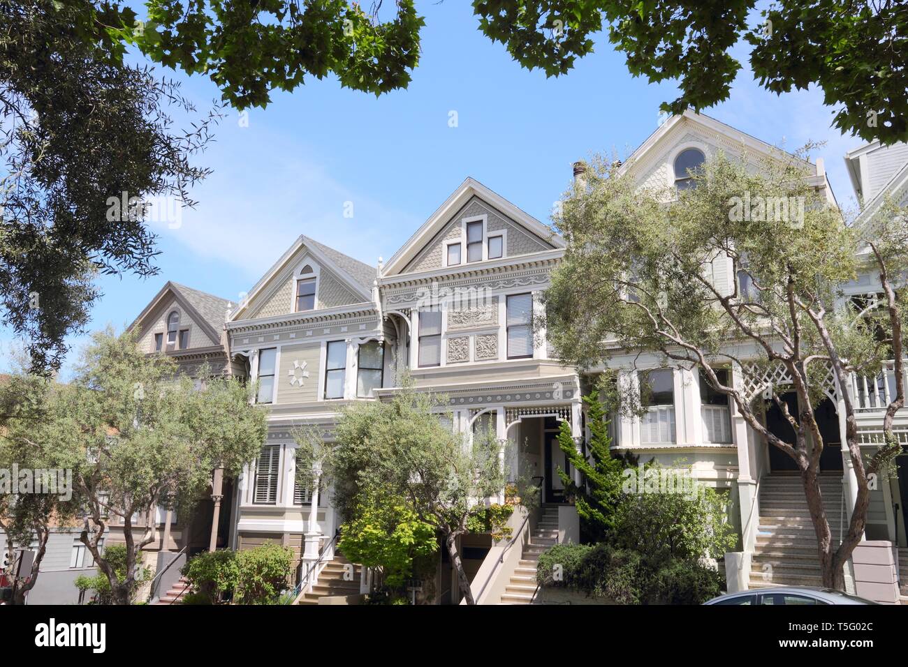 San Francisco - Victorian row houses in Western Addition neighborhood ...