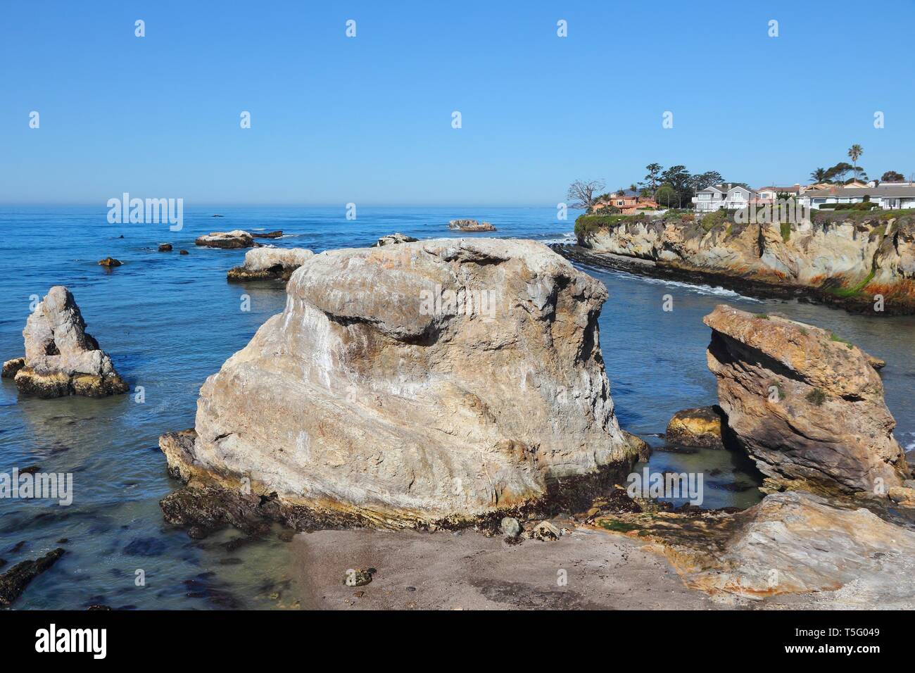 California landscape, USA - coast of Shell Beach (Pismo Beach Stock ...