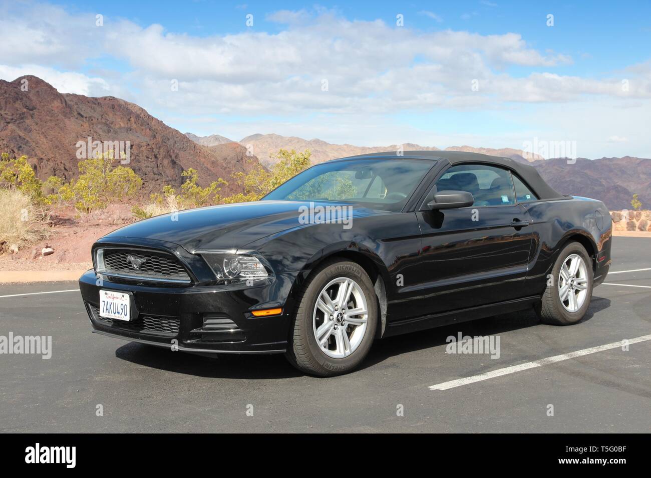 ARIZONA, USA - APRIL 2, 2014: Ford Mustang parked in Arizona, USA ...