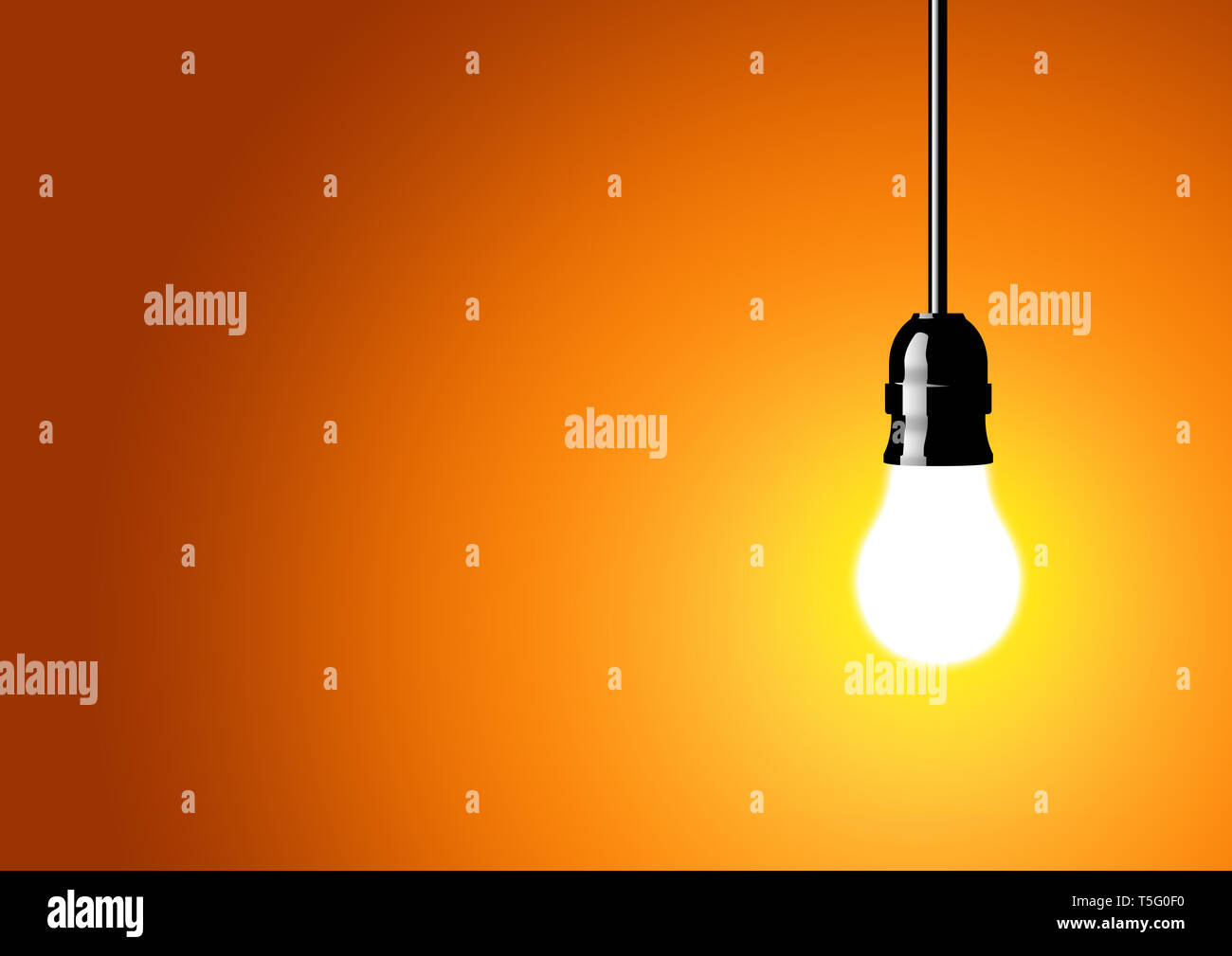 Incandescent light bulbs background for idea, innovation and motivation ...