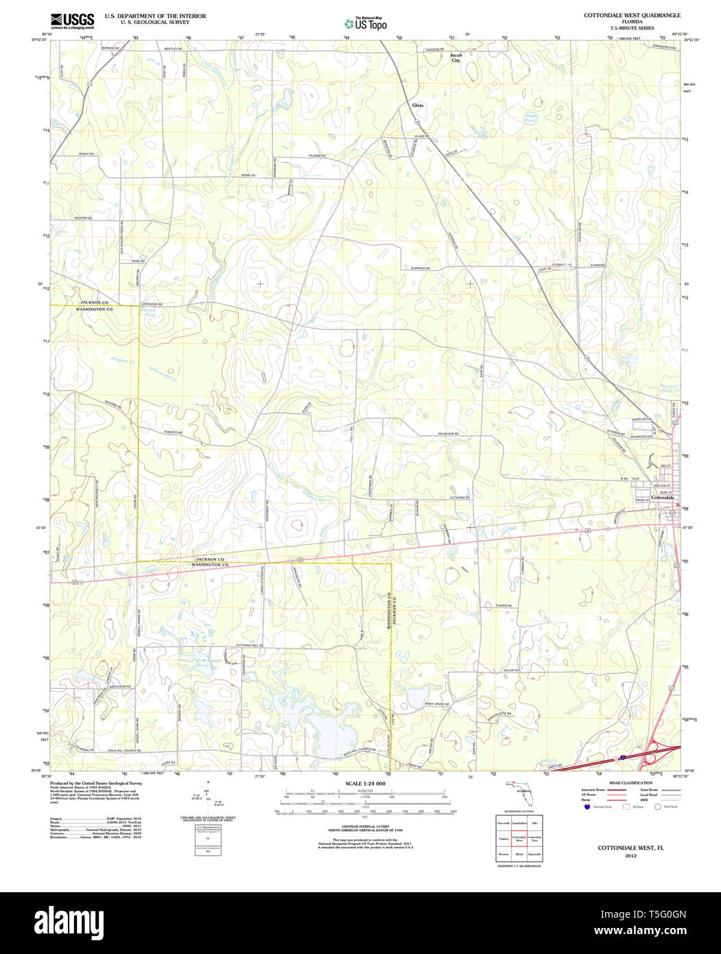Cottondale map hi-res stock photography and images - Alamy
