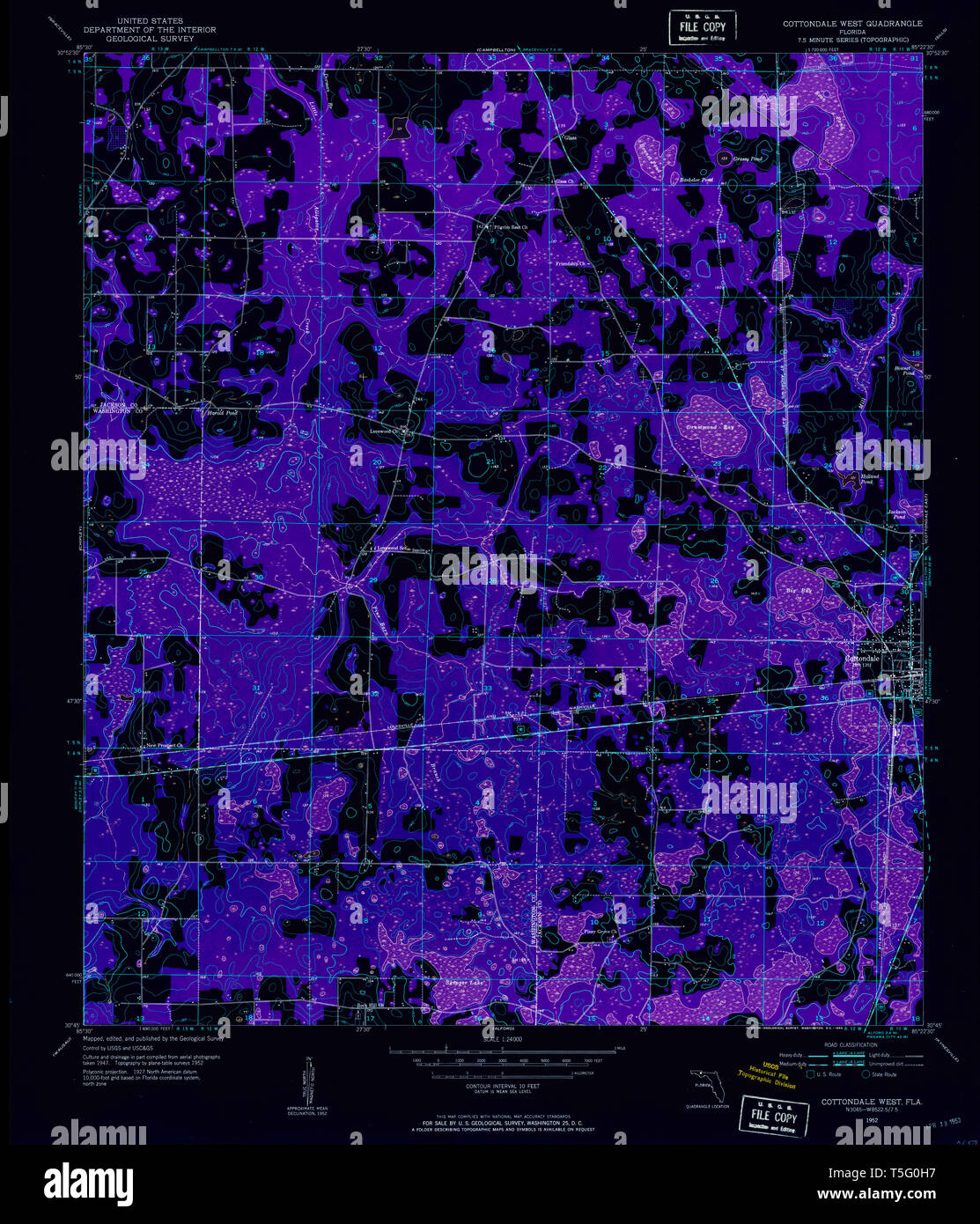 Cottondale map hi-res stock photography and images - Alamy