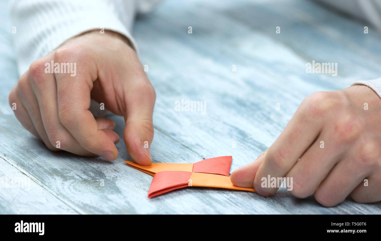 Four folding red paper hi-res stock photography and images - Alamy