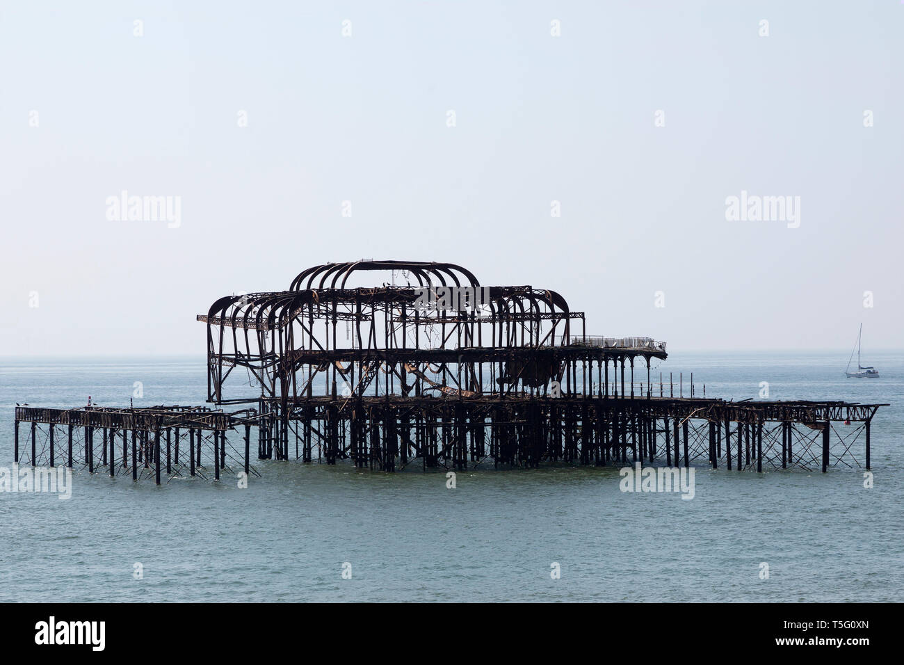 West pier damage hi-res stock photography and images - Alamy