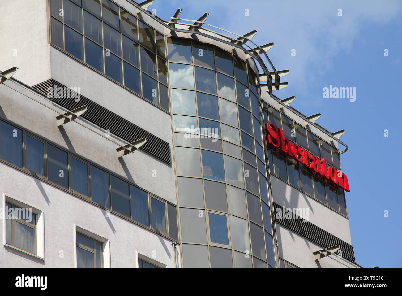 POZNAN, POLAND - JUNE 6: Sheraton hotel exterior on June 6, 2011 in ...